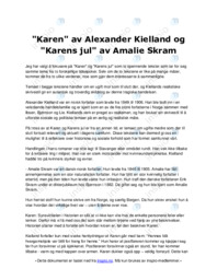 Karen av Alexander Kielland og Karens jul av Amalie Skram