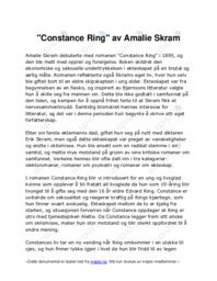 Constance Ring | Amalie Skram | Norsk oppgave | 5 i karakter
