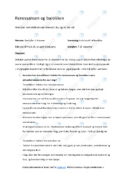 Renessansen og barokken | Muntlig prøve | Norsk